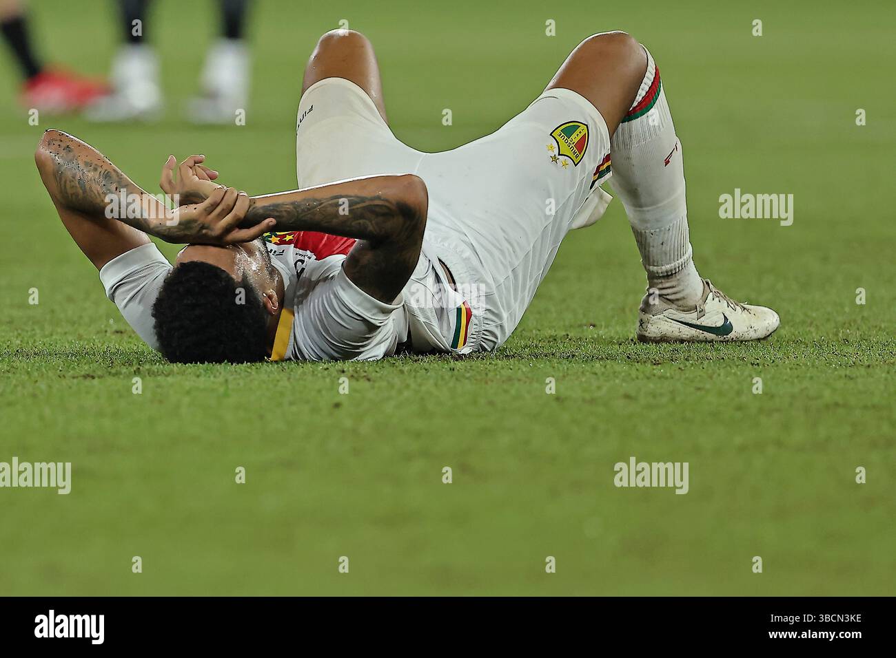 Curitiba, Brazil. 20th May, 2025. Alex Paulino of Brusque lament defeat ...