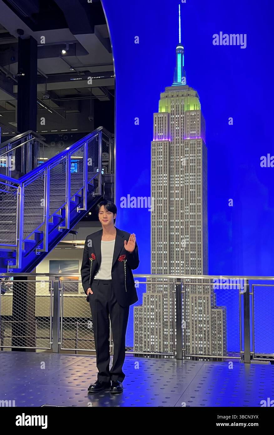 New York, New York, USA. 21st May, 2025. (new) btsÃ¢â‚¬â„¢ jin lit the ...