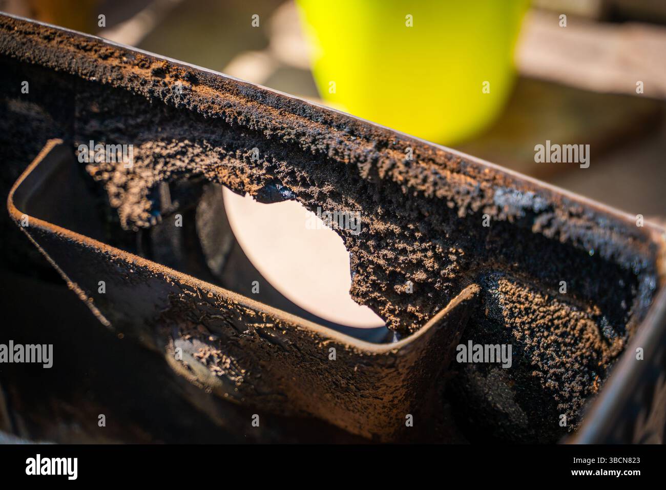 Maintenance cleaning fireplace after heating hi-res stock photography ...