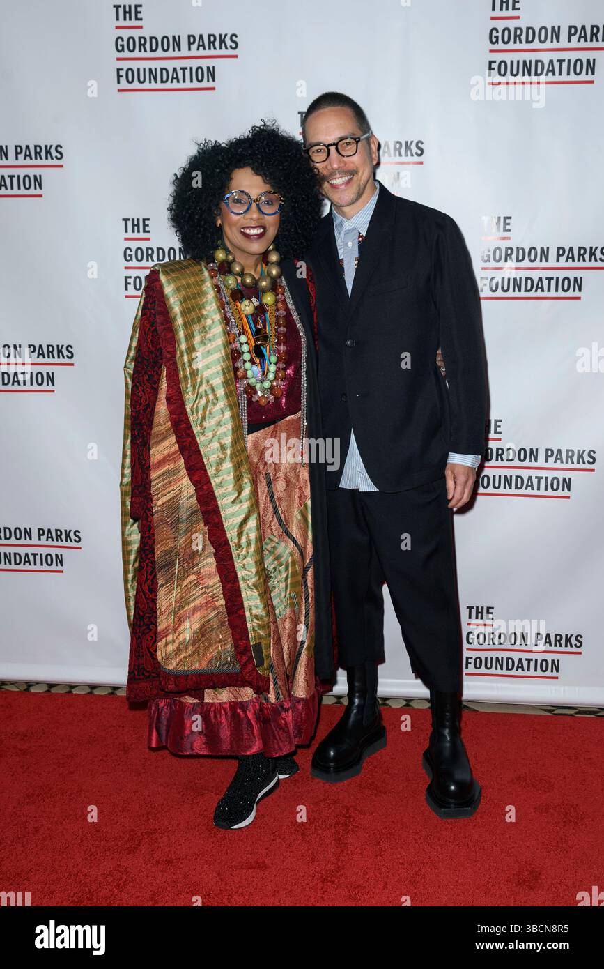 Sherry Bronfman, left, and Michael Chuapoco attend the Gordon Parks ...