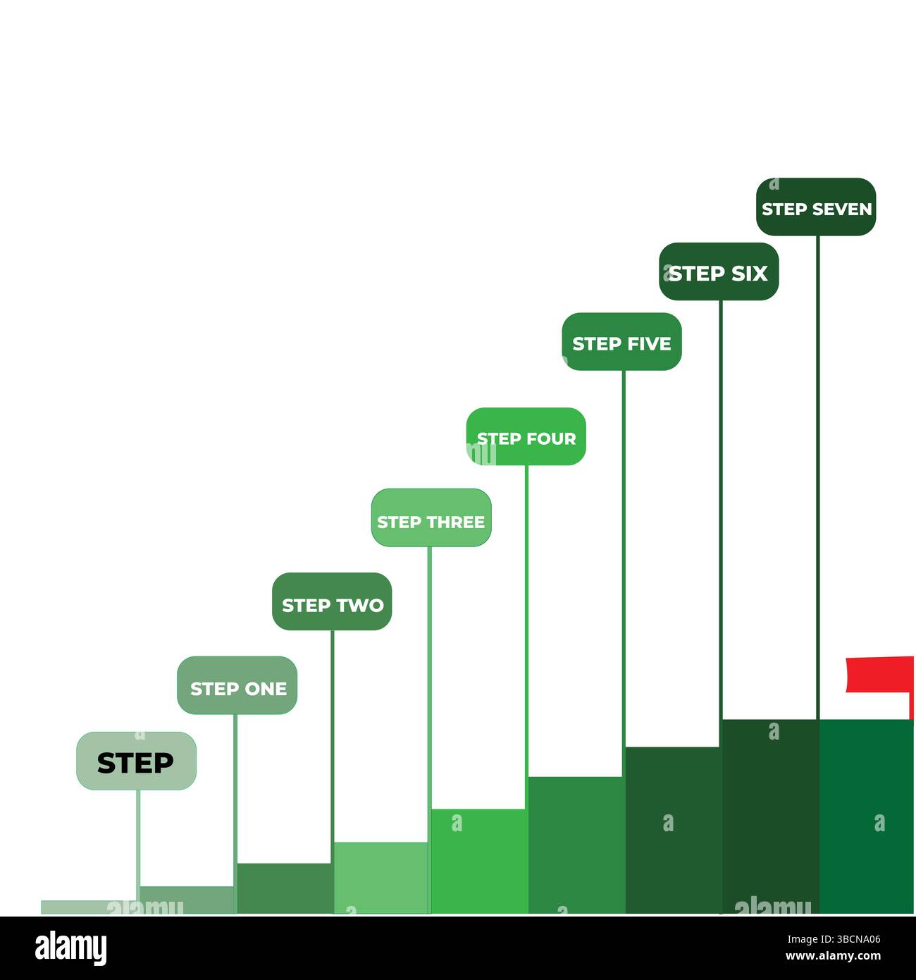 Step Timeline Growth Infographic Design with Gradient Bar Chart Style ...