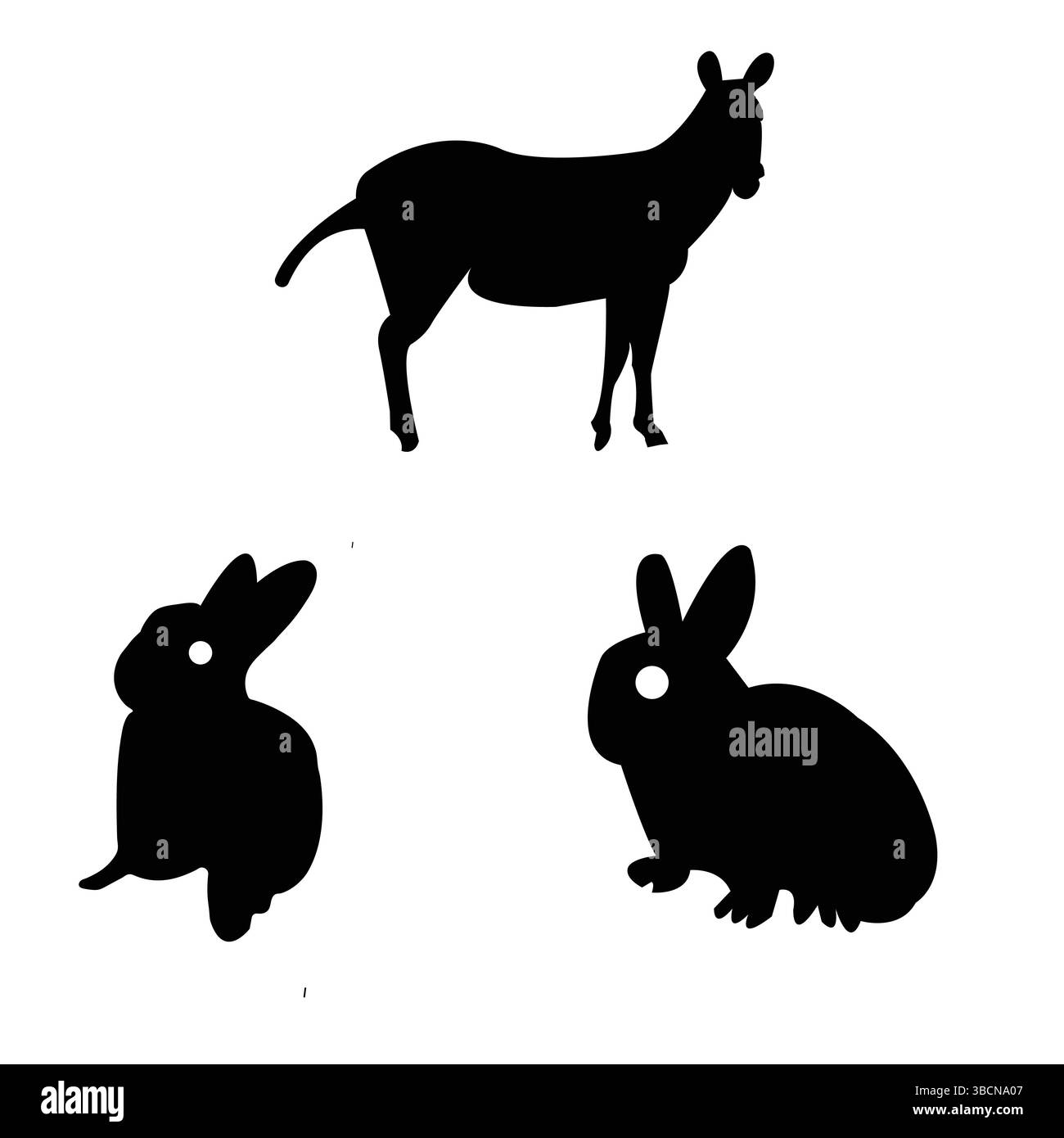 Rabbit icons Black and White Stock Photos & Images - Alamy