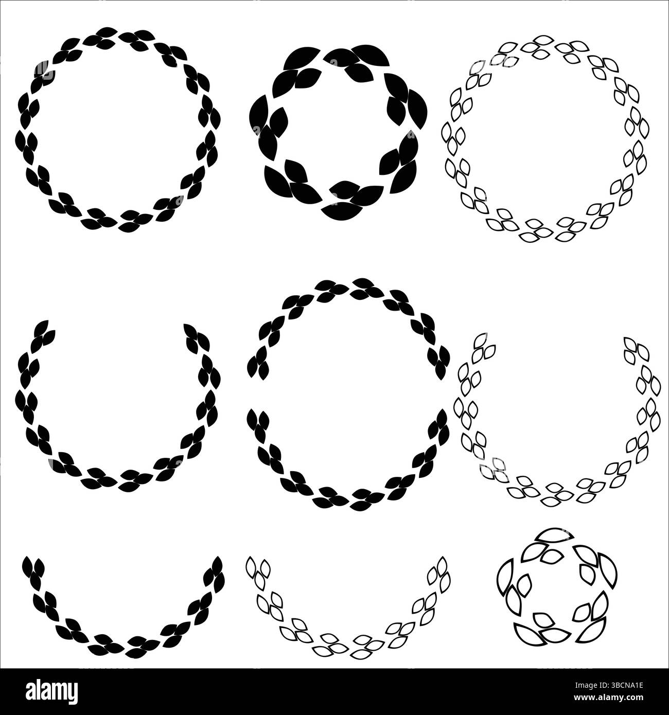 Layered Botanical-Inspired Abstract Borders with Dot-Based Visual ...