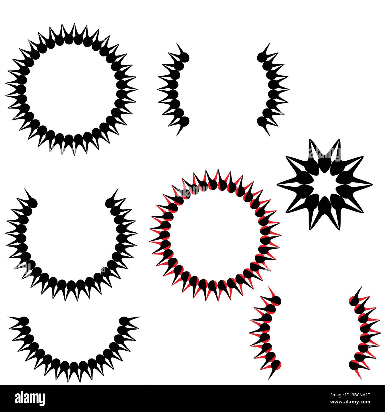 Rotated Spiky Graphics Formed With Tightly Wound Symmetry in a Modern ...