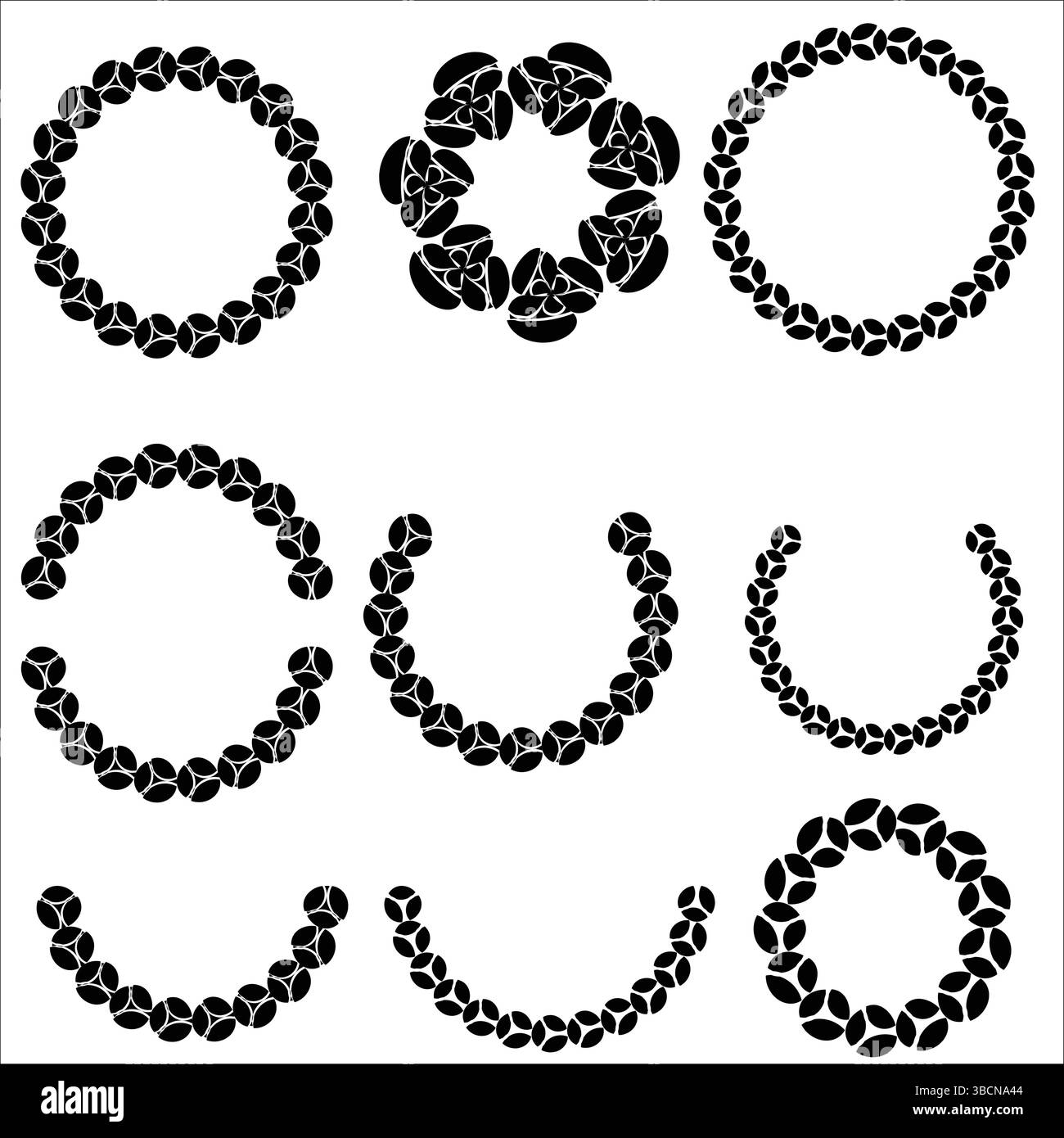 Abstract Circular Borders Featuring Angled Decorative Symmetry with ...