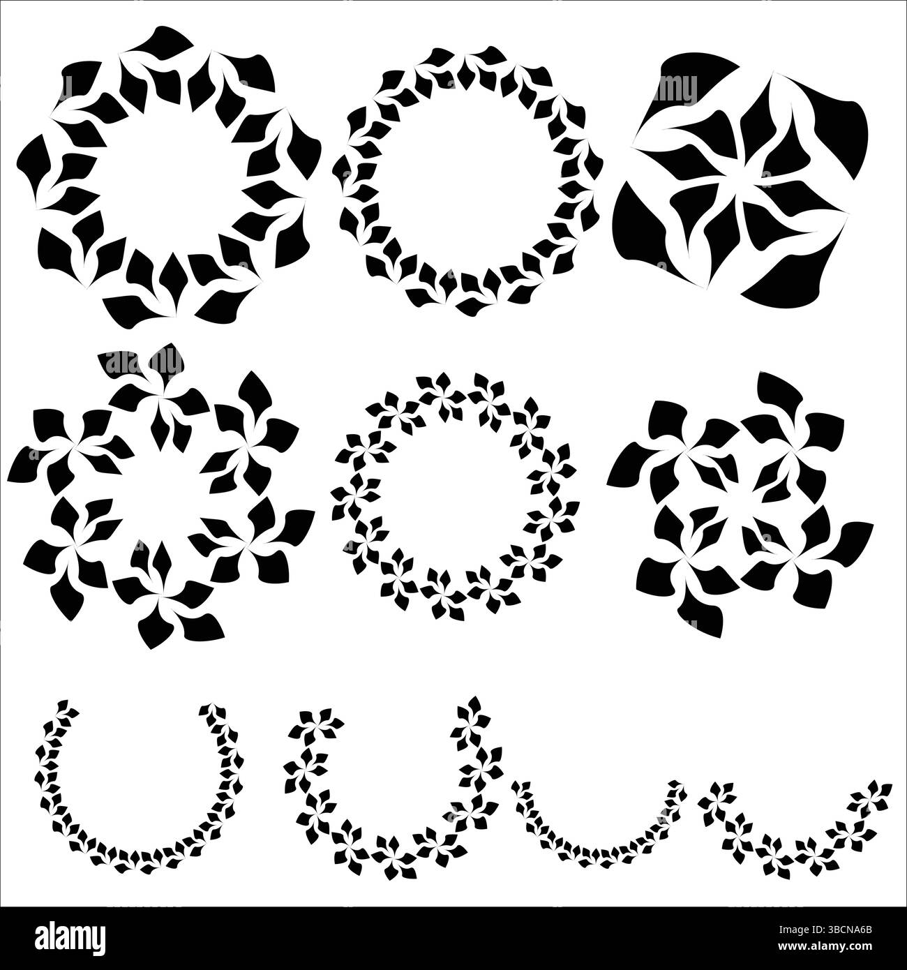 10 Circle Shape Designs With Decorative Flower-Like Elements and Bold ...
