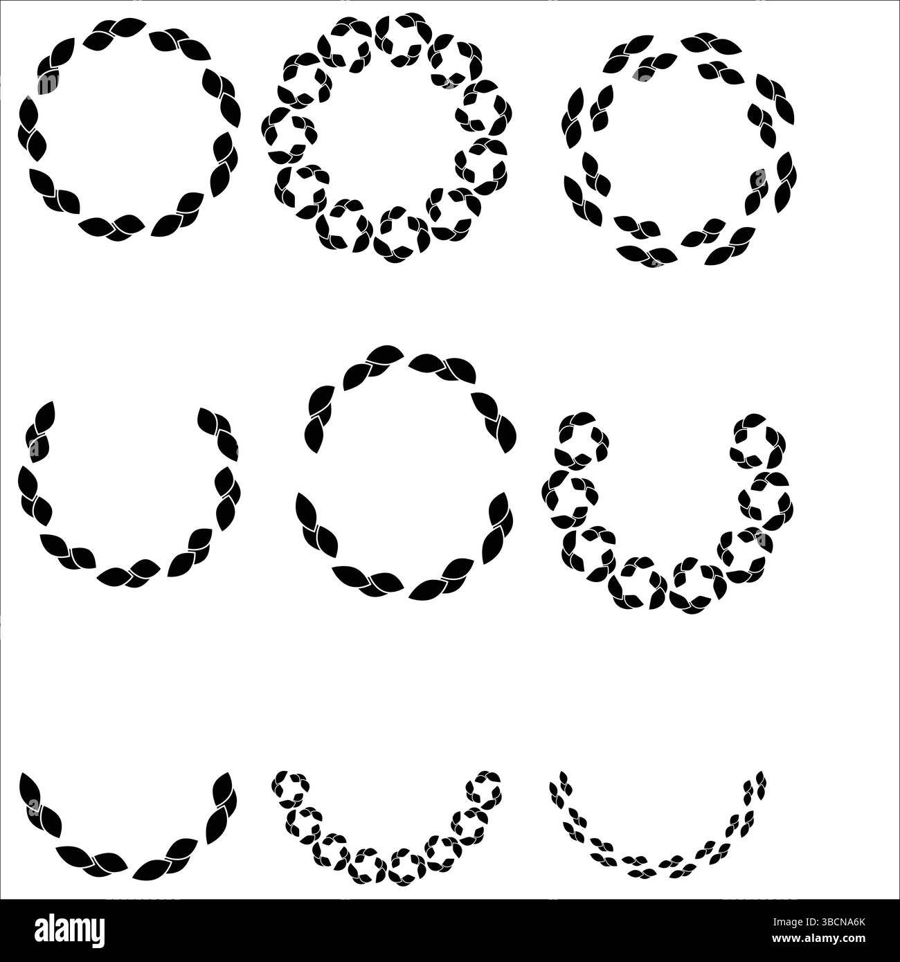 Leaf-Based Circular Frame Designs – Minimalist Green Nature Inspired ...