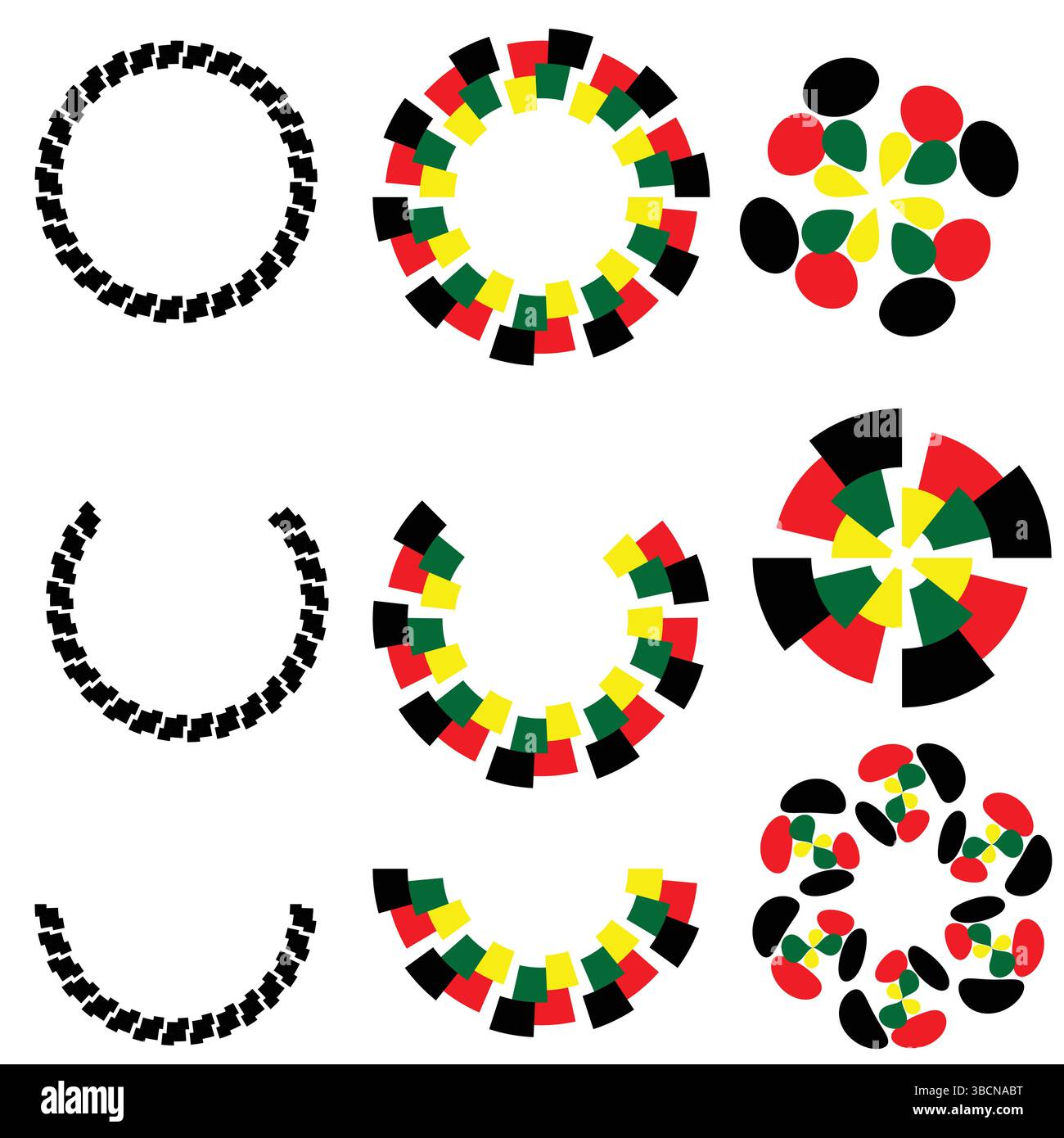 Vibrant circular patterns Stock Vector Images - Alamy