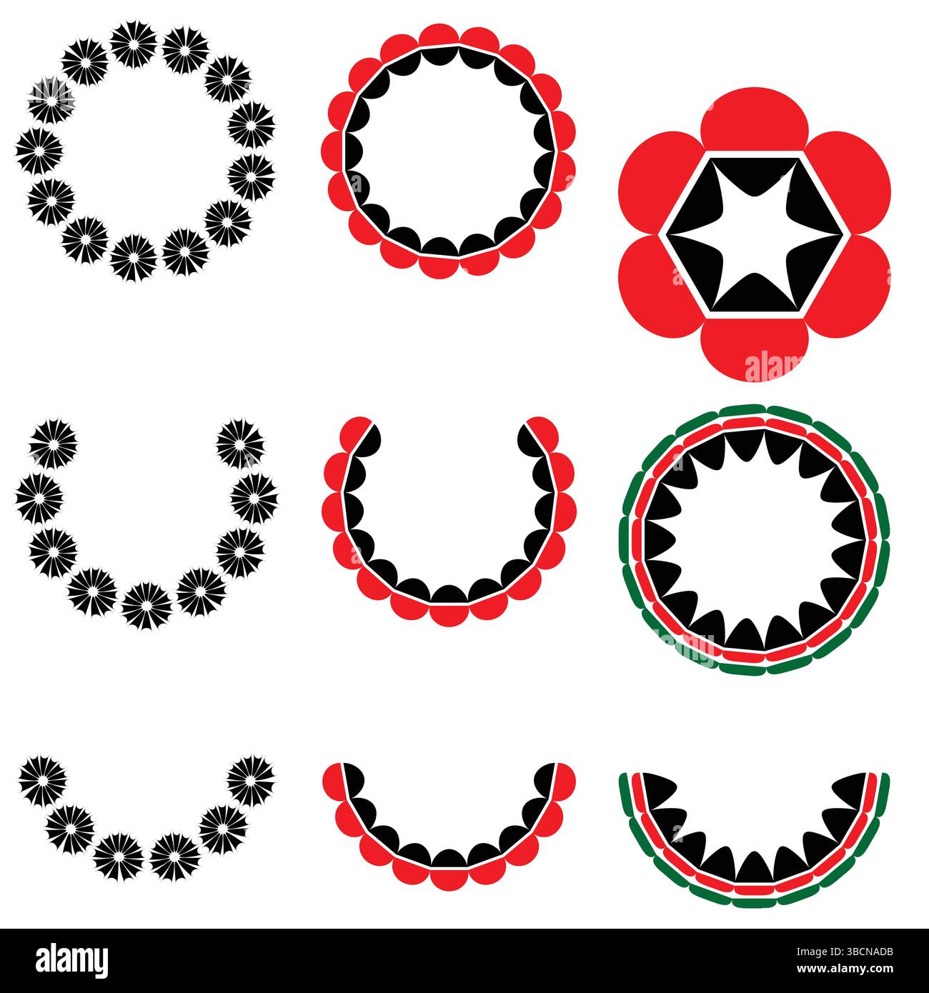 Vibrant red circular element Cut Out Stock Images & Pictures - Alamy