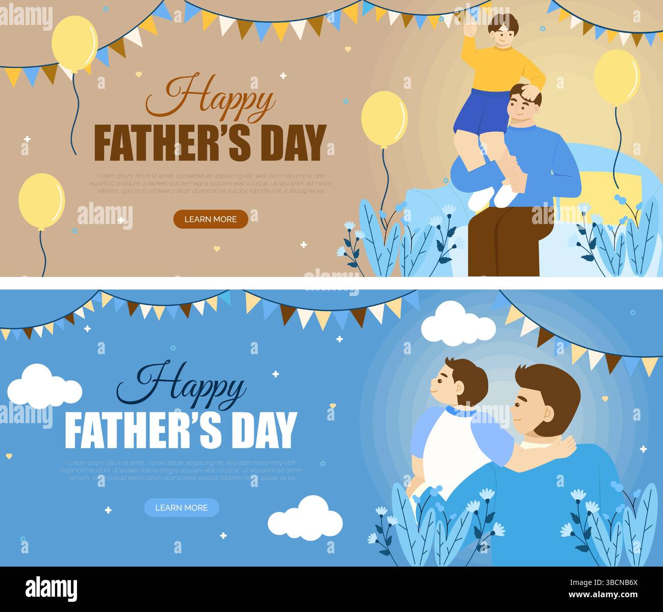 Celebration of Father Day with family moments, depicting fathers and ...