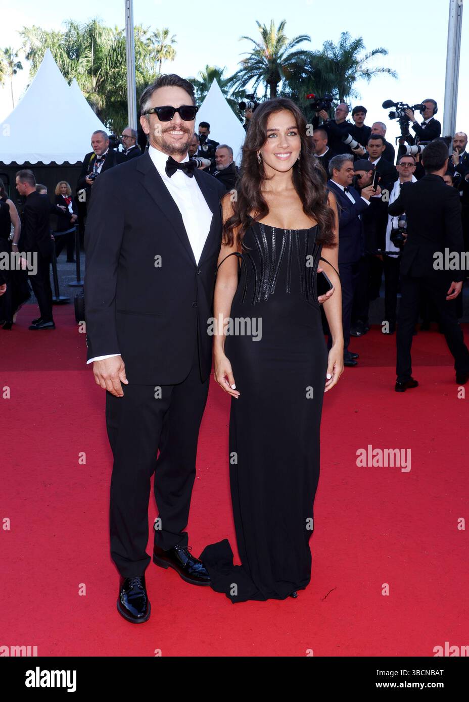 Cannes, France. 20th May, 2025. James Franco, Izabel Pakzad attend the ...