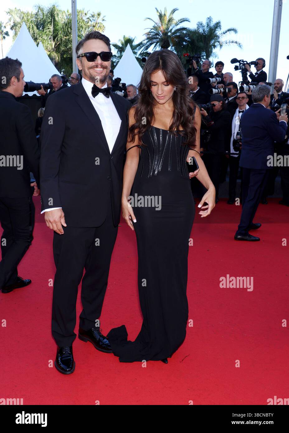 Cannes, France. 20th May, 2025. James Franco, Izabel Pakzad attend the ...