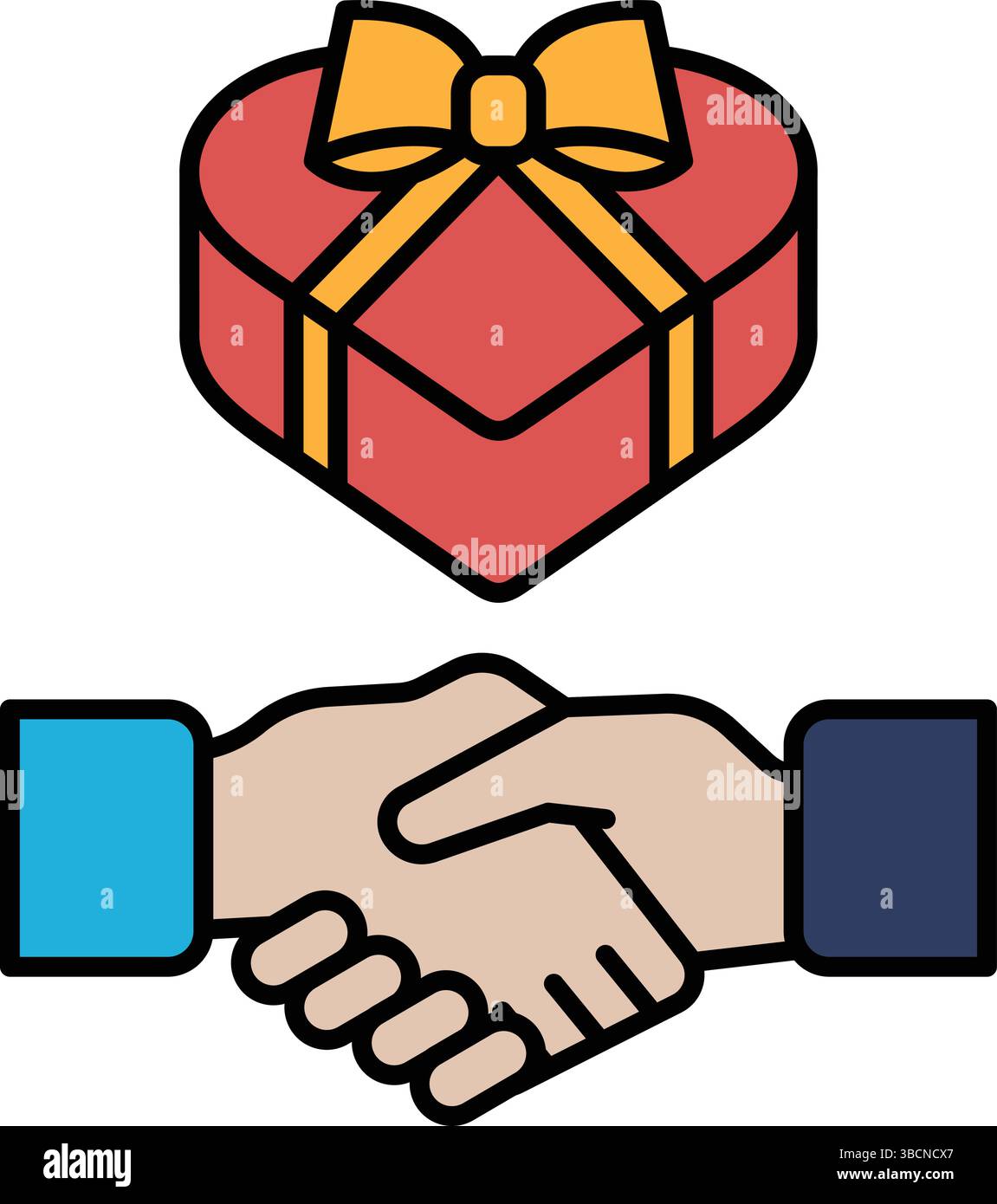 Shake hand, bow Stock Vector Images - Alamy