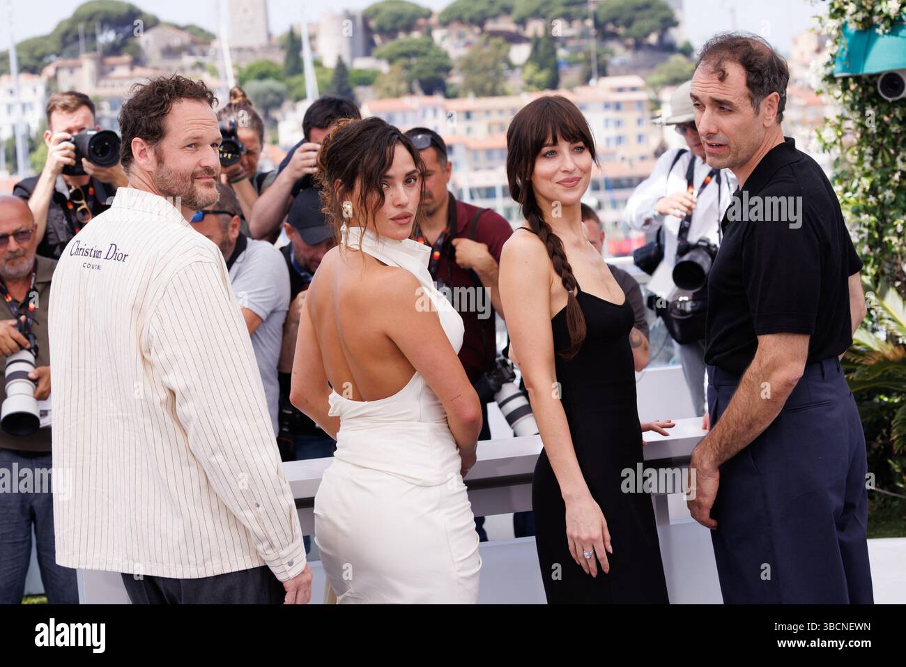 CANNES, FRANCE - MAY 19: Kyle Marvin, Adria Arjona, Dakota Johnson and ...