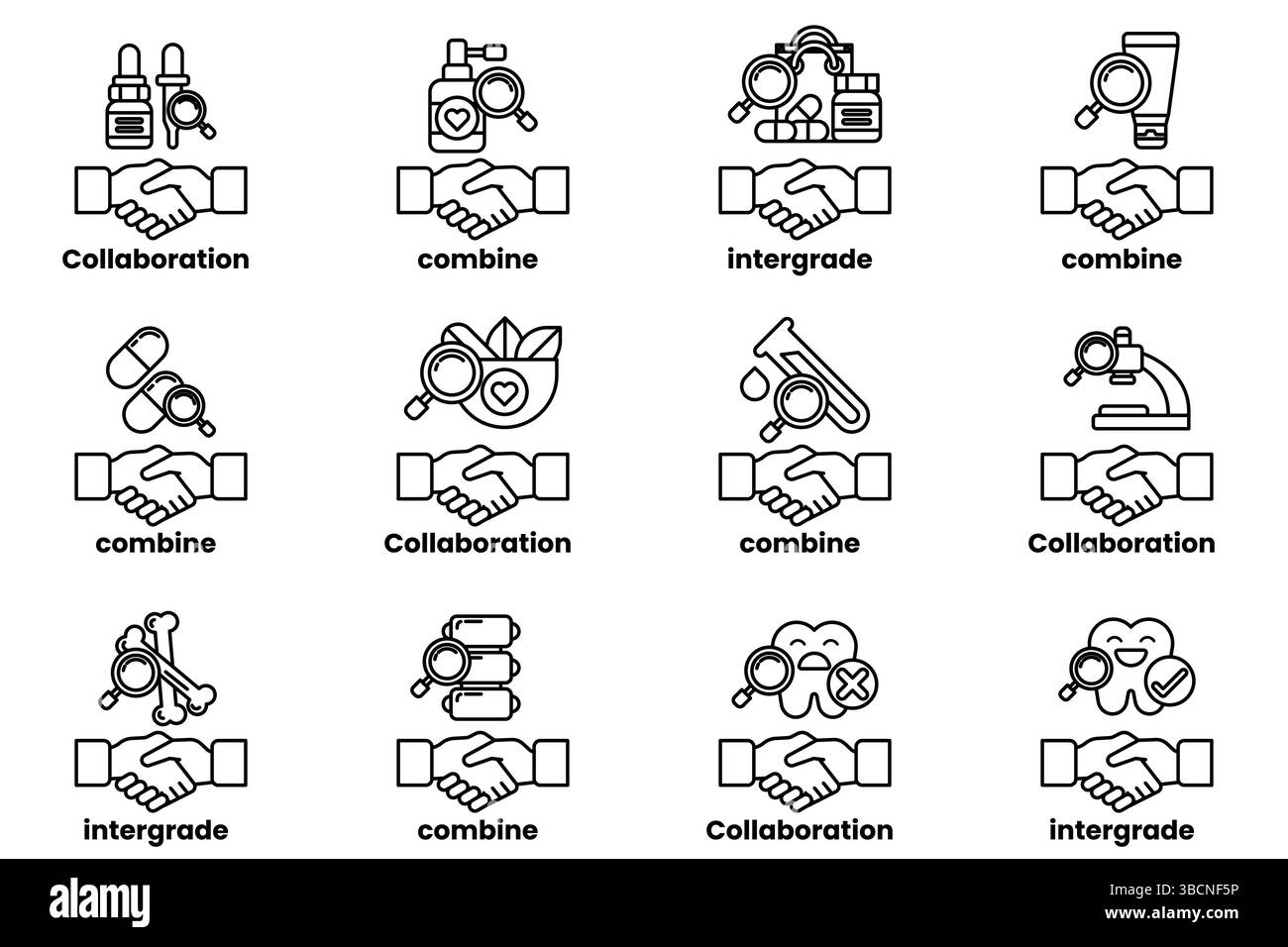 The image is a collection of handshakes with different meanings. The ...