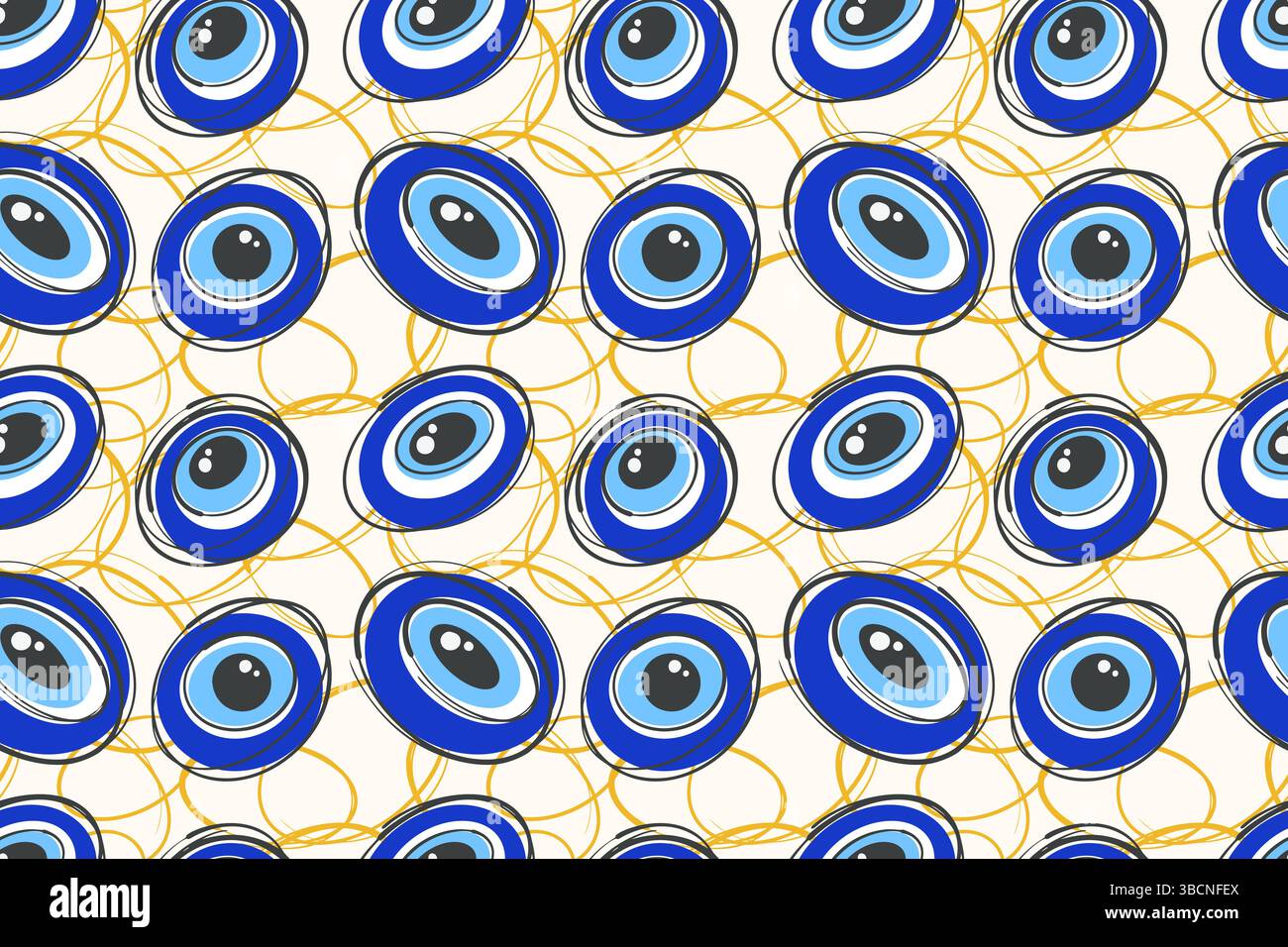 Evil eye seamless pattern. Greek and Turkish symbol of protection and ...