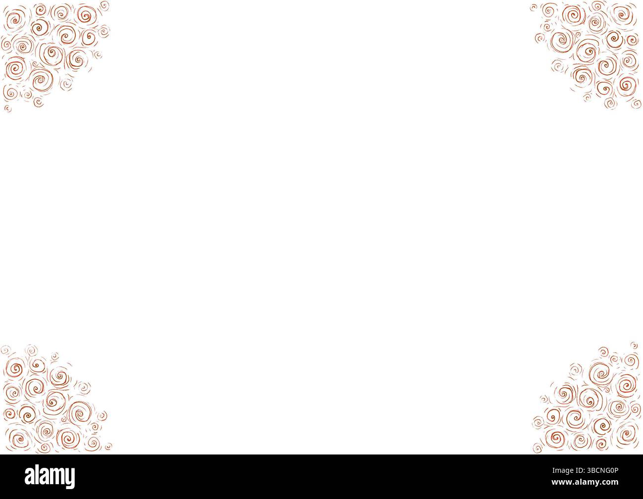 Frame of small patterns in each corner of background. Patterns consist ...