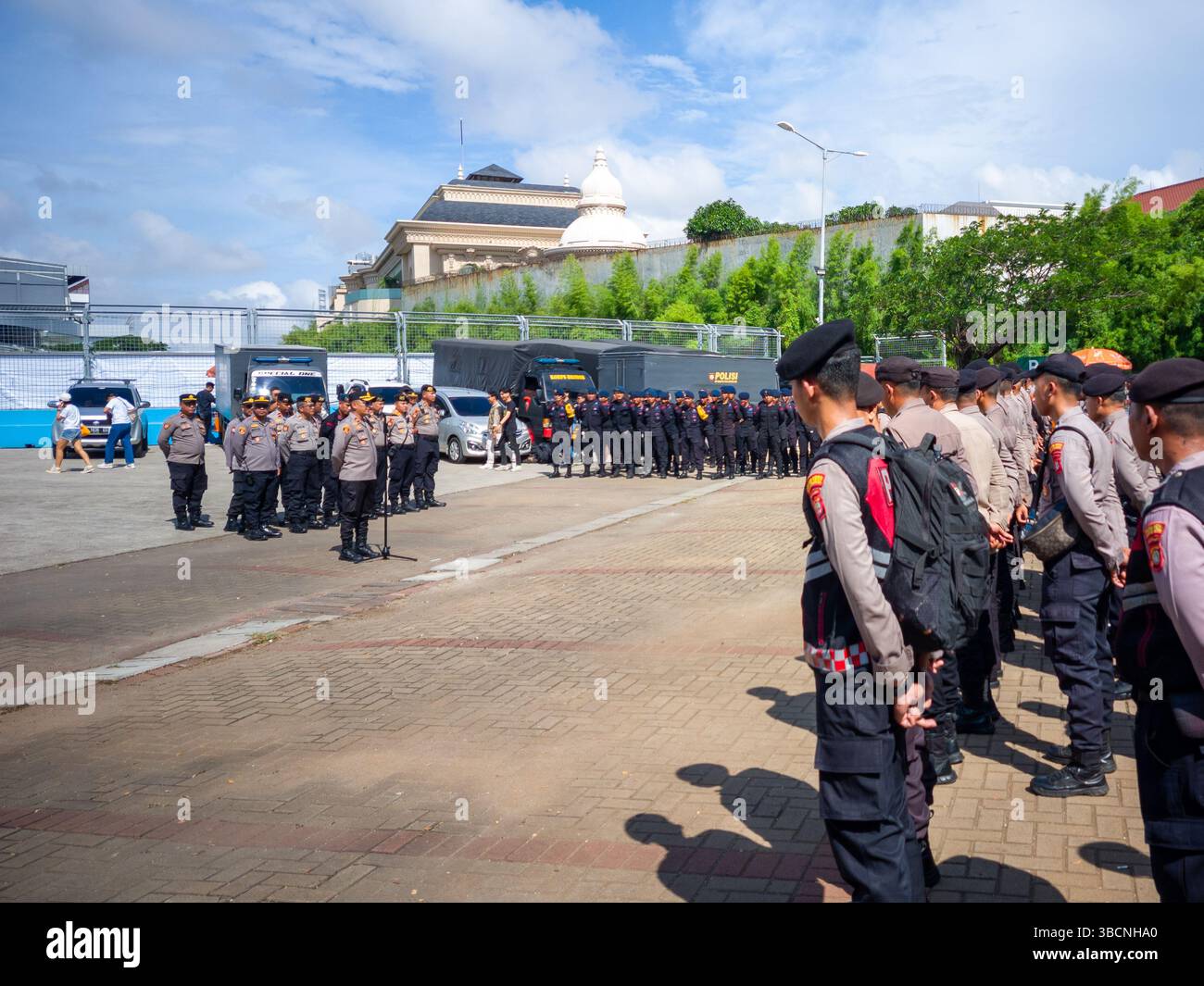 Jakarta, Indonesia - February 15, 2025: A large group of uniformed ...