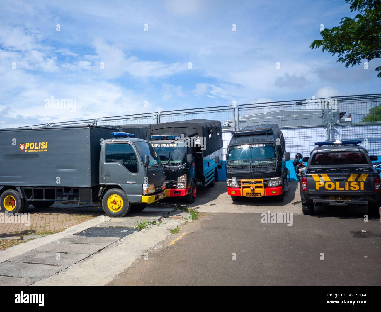 Jakarta, Indonesia - February 15, 2025: Indonesian police vehicles ...