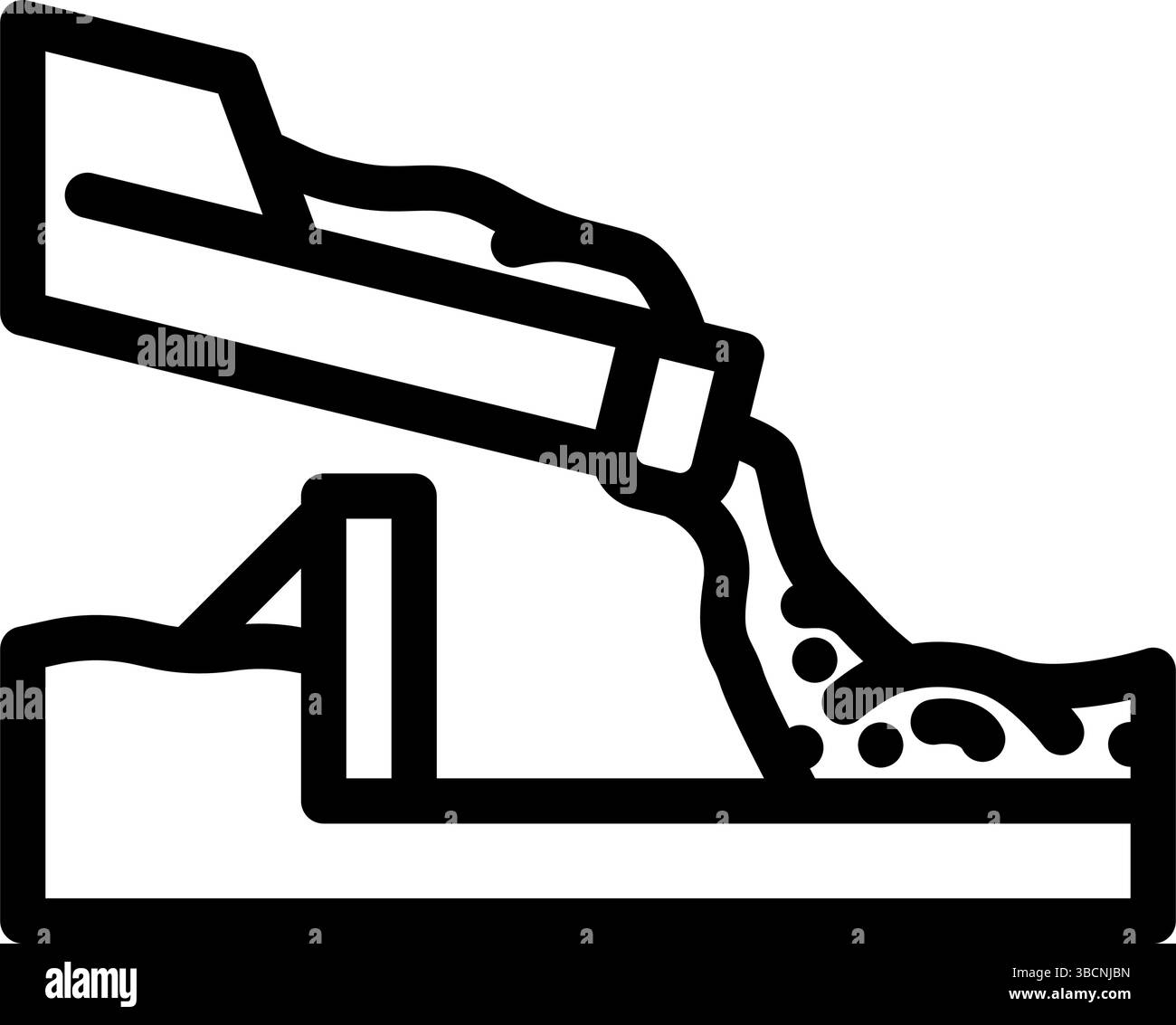 pouring cement line icon vector illustration Stock Vector Image & Art ...