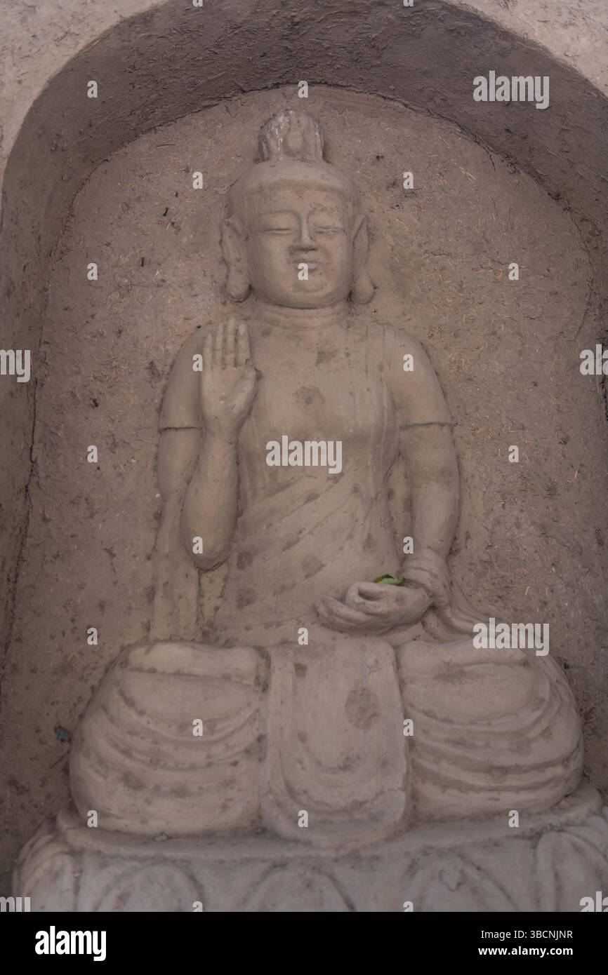 Ruins of Jiaohe Silk Road city, ancient capital of Turfan, Xinjiang ...