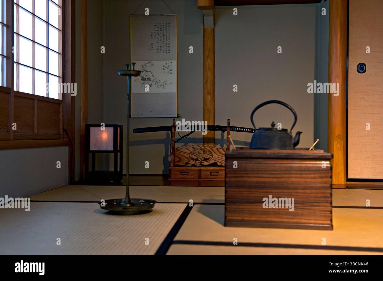 Re-creation of a room at the Omiya Inn in Kyoto where samurai Sakamoto ...