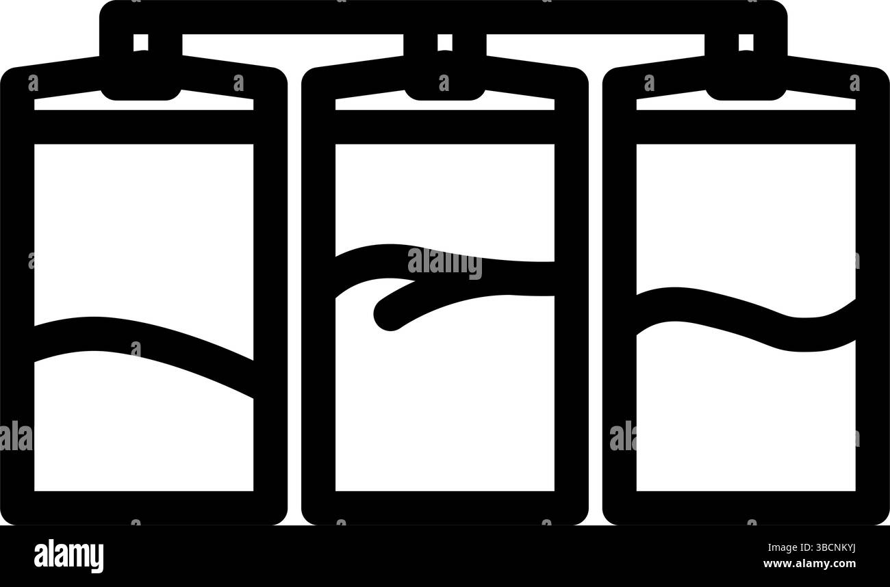 bulk storage cement production line icon vector. bulk storage cement ...