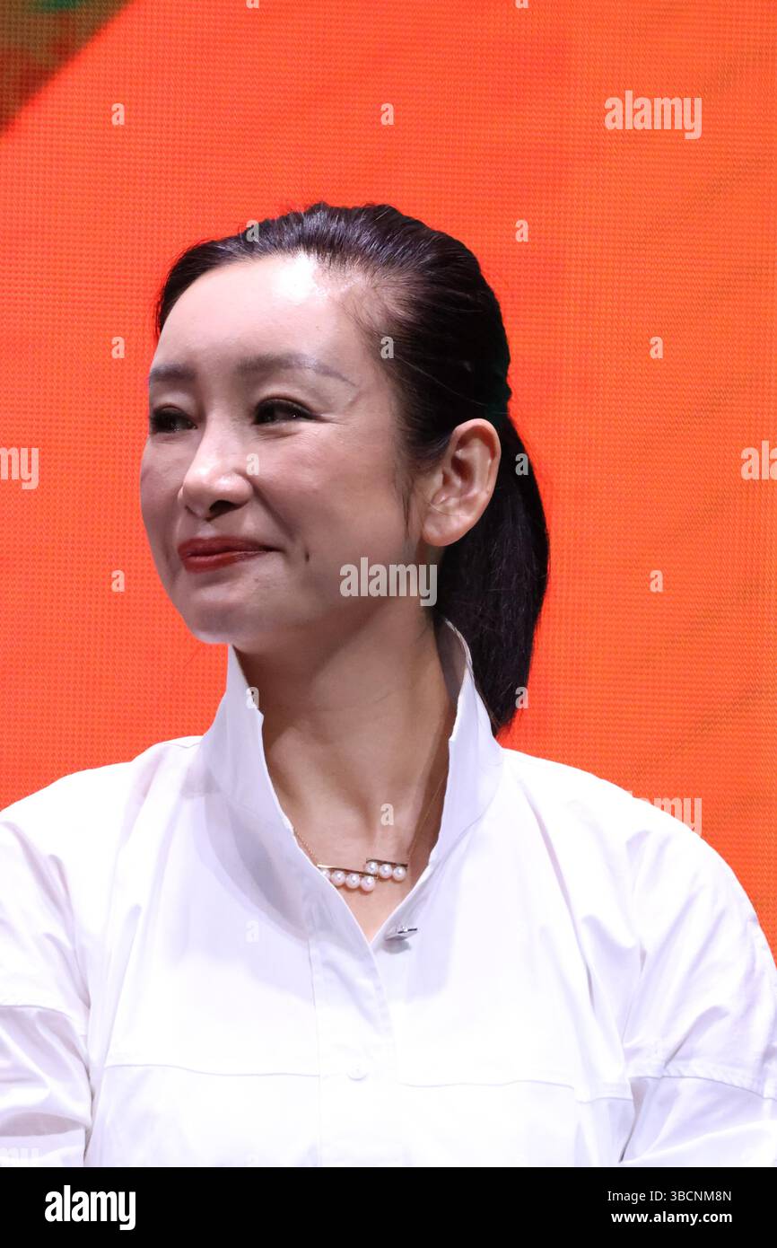 Chinese actress, screenwriter and singer Qin Hailu attends an activity ...