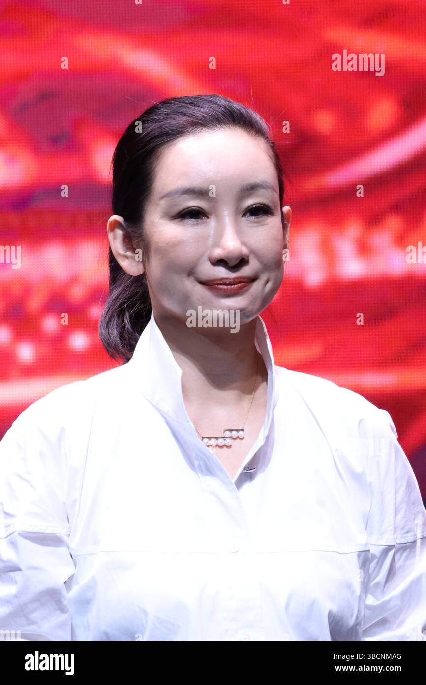 Chinese actress, screenwriter and singer Qin Hailu attends an activity ...