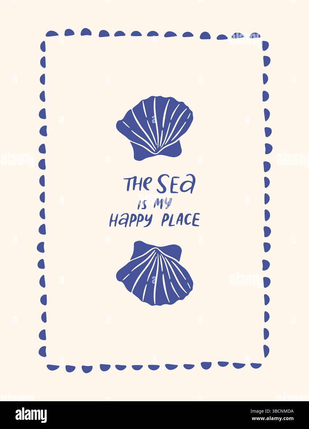 Hand drawn seashell poster Stock Vector Image & Art - Alamy