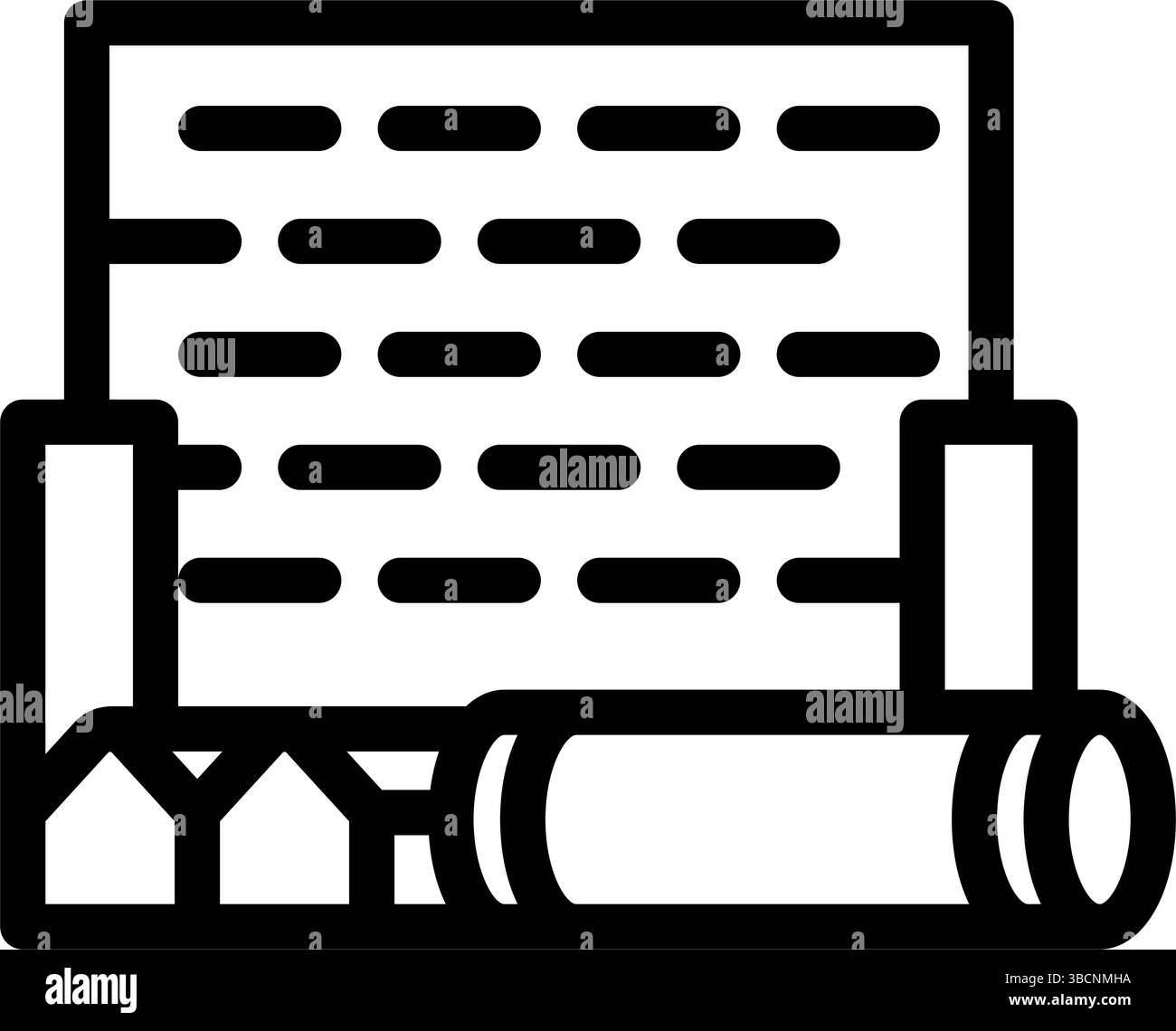 product cement production line icon vector. product cement production ...