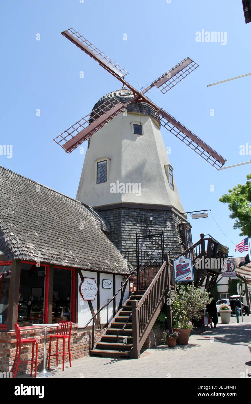 Danish Windmill architecture Solvang California Stock Photo - Alamy