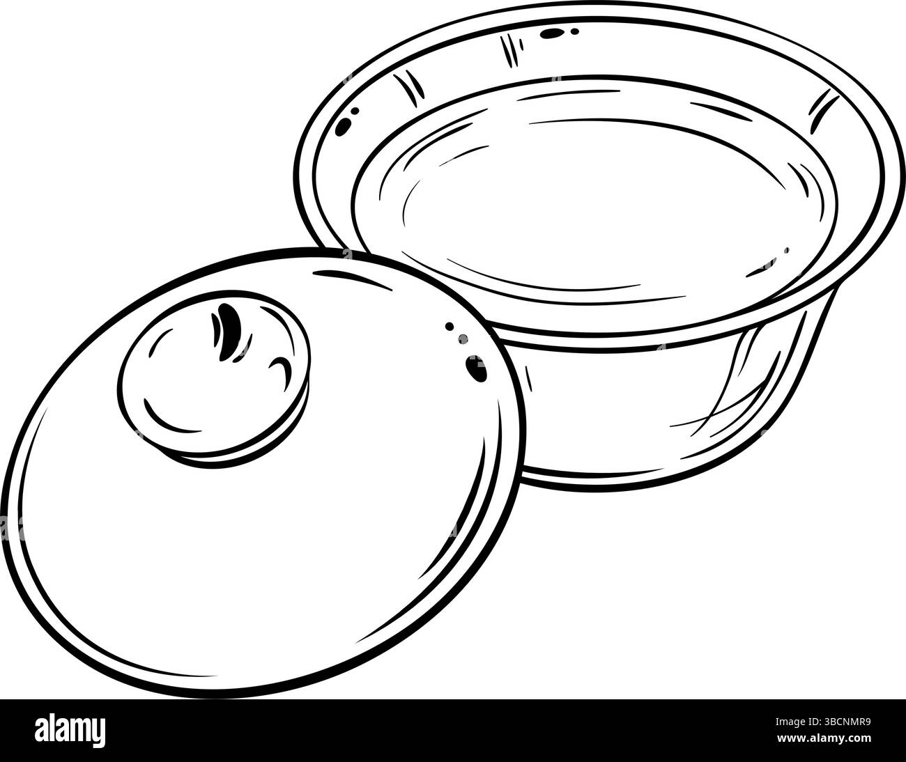 Gaiwan Vector isolated Outline Illustration Stock Vector Image & Art ...