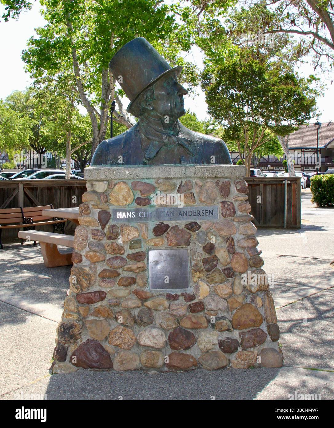 Hans Christian Anderson Statue Bust Solvang California Stock Photo - Alamy