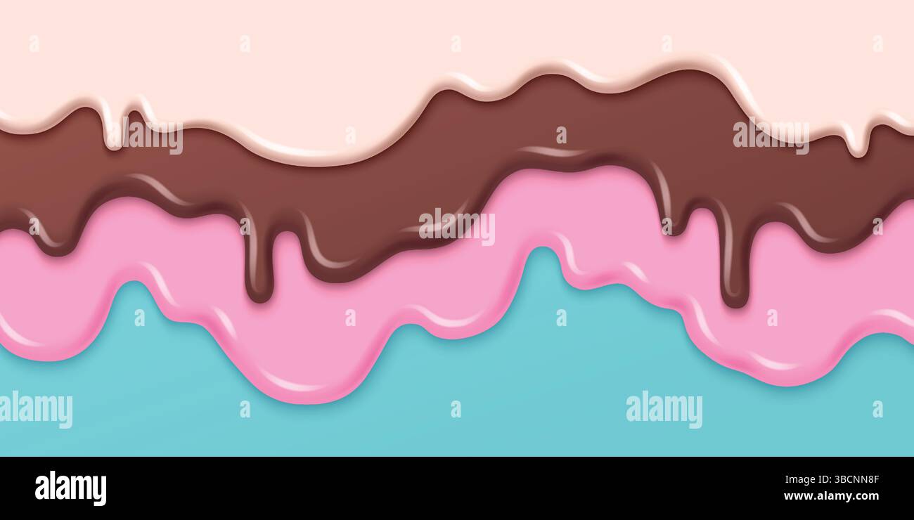 Sauce drips on chocolate ice hi-res stock photography and images - Alamy