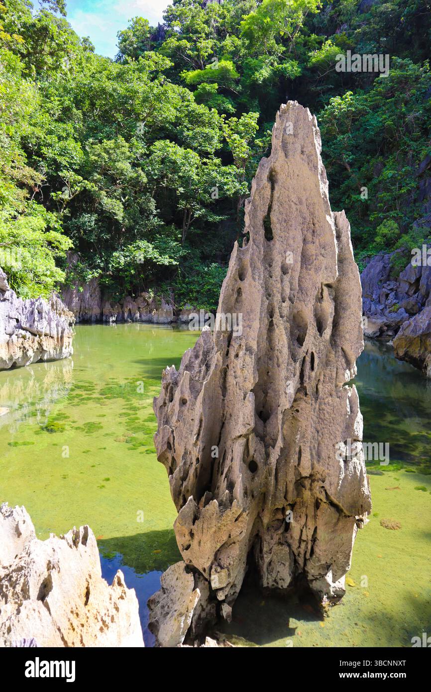 A view of the lake in Matukad Island, Caramoan Peninsula, Camarines Sur ...