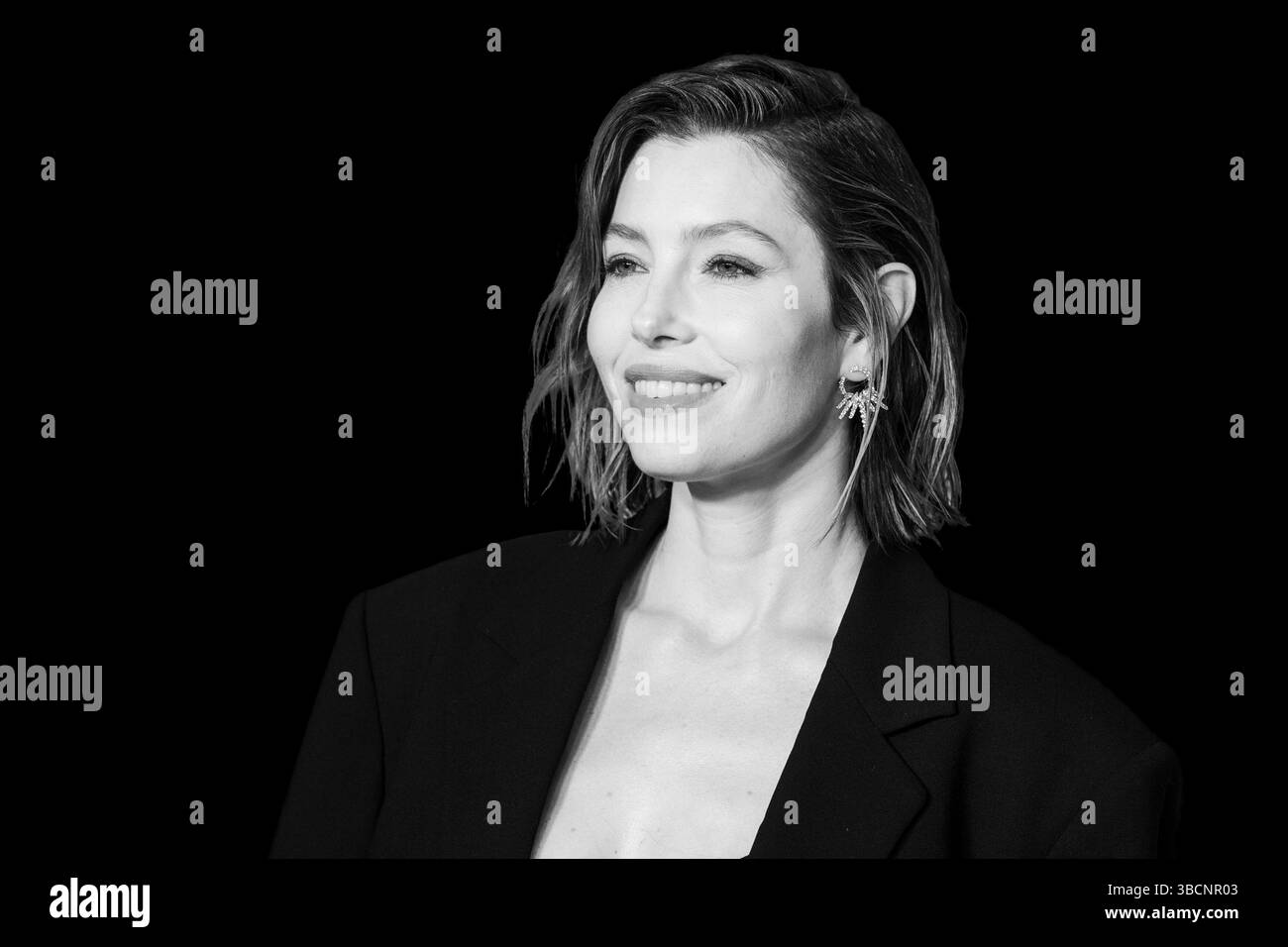 New York, NY, May 20, 2025: Jessica Biel wearing dress by Michael Kors ...