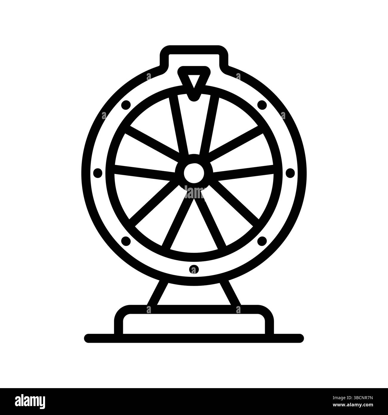 A spinning prize wheel often used in games and contests Stock Vector ...