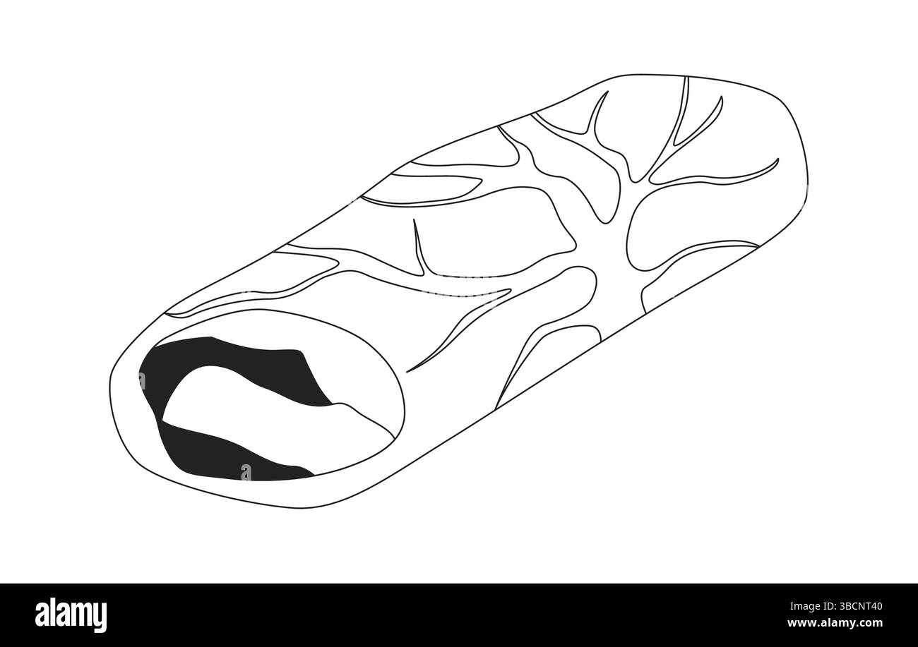 Stuffed cabbage roll 2D line object Stock Vector Image & Art - Alamy