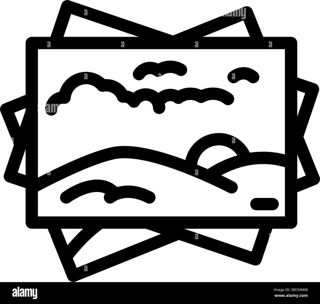 nature photography spring line icon vector illustration Stock Vector ...