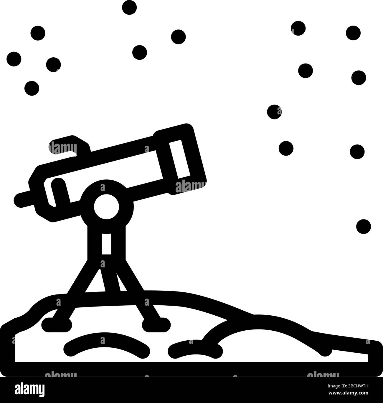 stargazing spring line icon vector. stargazing spring sign. isolated ...