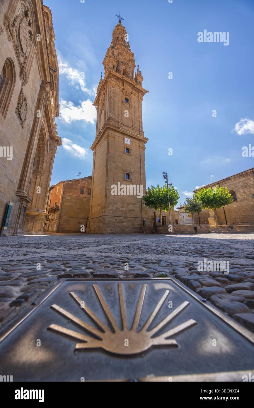 The tower of Santo Domingo de la Calzada Cathedral rises majestically ...