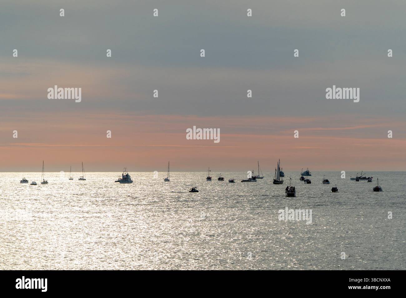 The 'Little Ships' assemble before crossing the English Channel on the ...