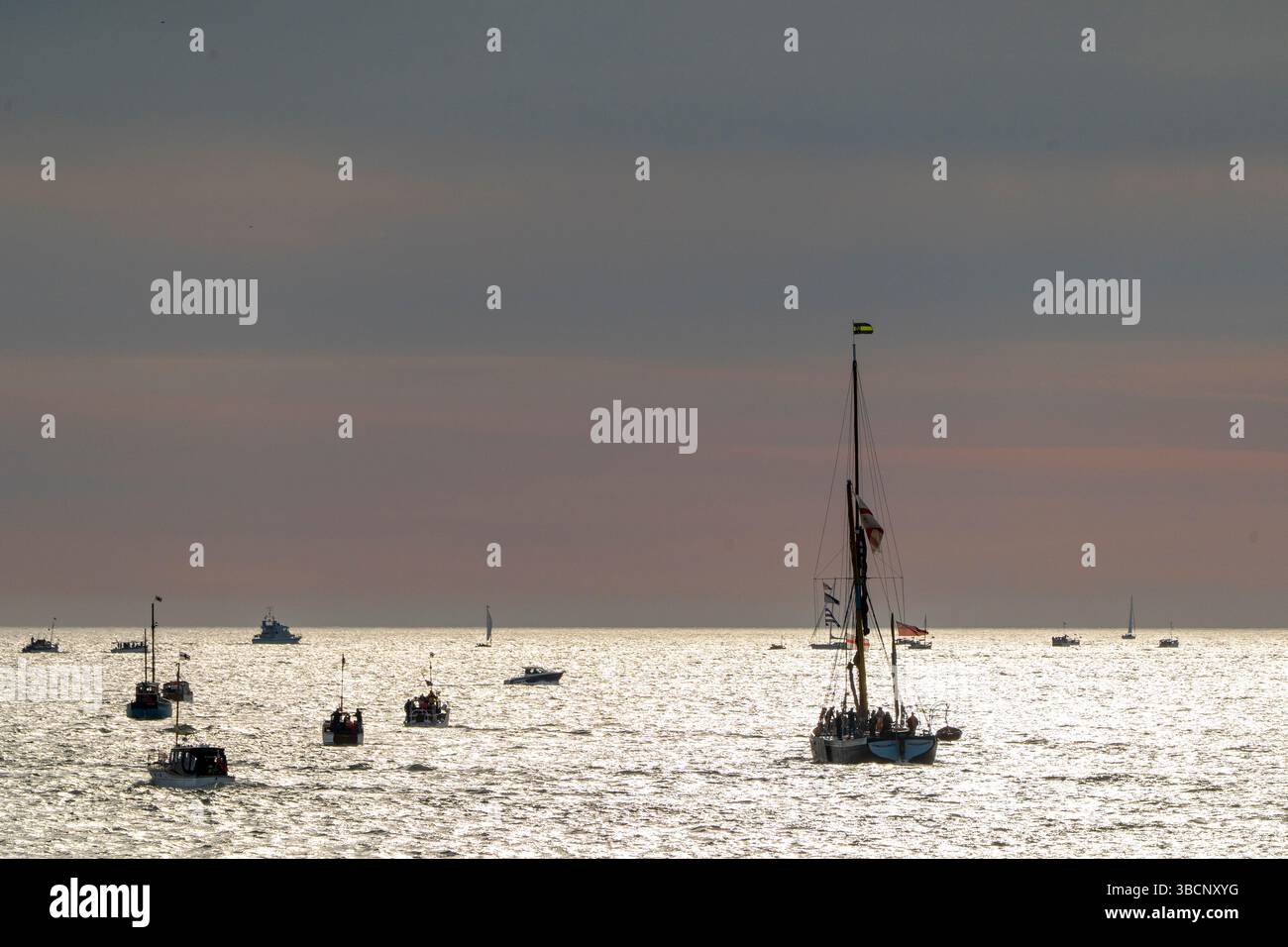 The 'Little Ships' assemble before crossing the English Channel on the ...