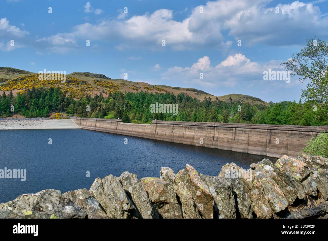 Dam at Haweswater Reservoir, Burnbanks, Lake District, Cumbria Stock ...
