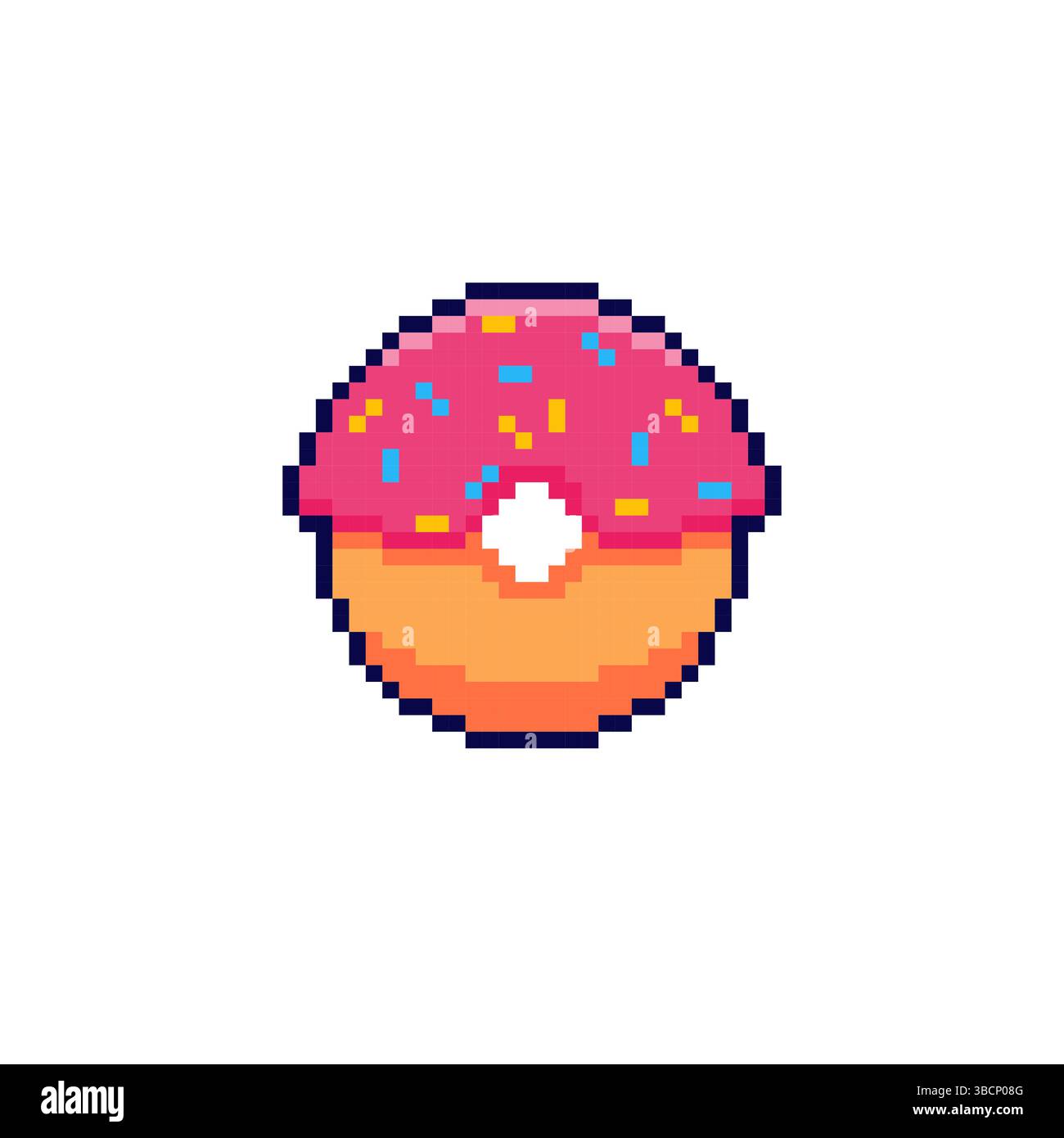 Pixel art donuts food design Stock Vector Image & Art - Alamy
