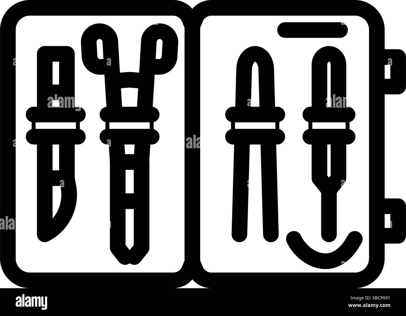 suture kit surgeon line icon vector. suture kit surgeon sign. isolated ...