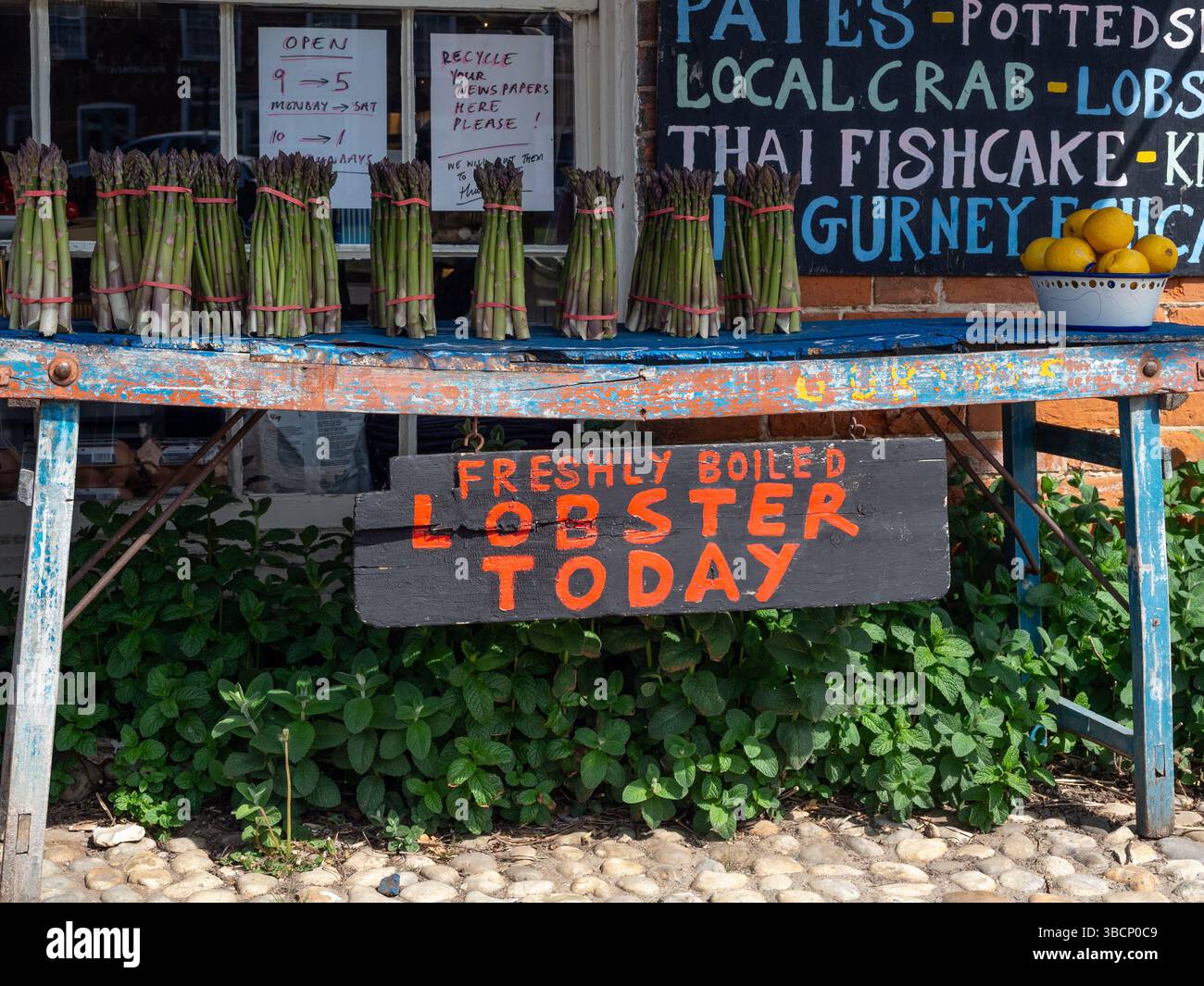 Exterior of Gurneys Fish shop in the popular village of Burnham Market ...