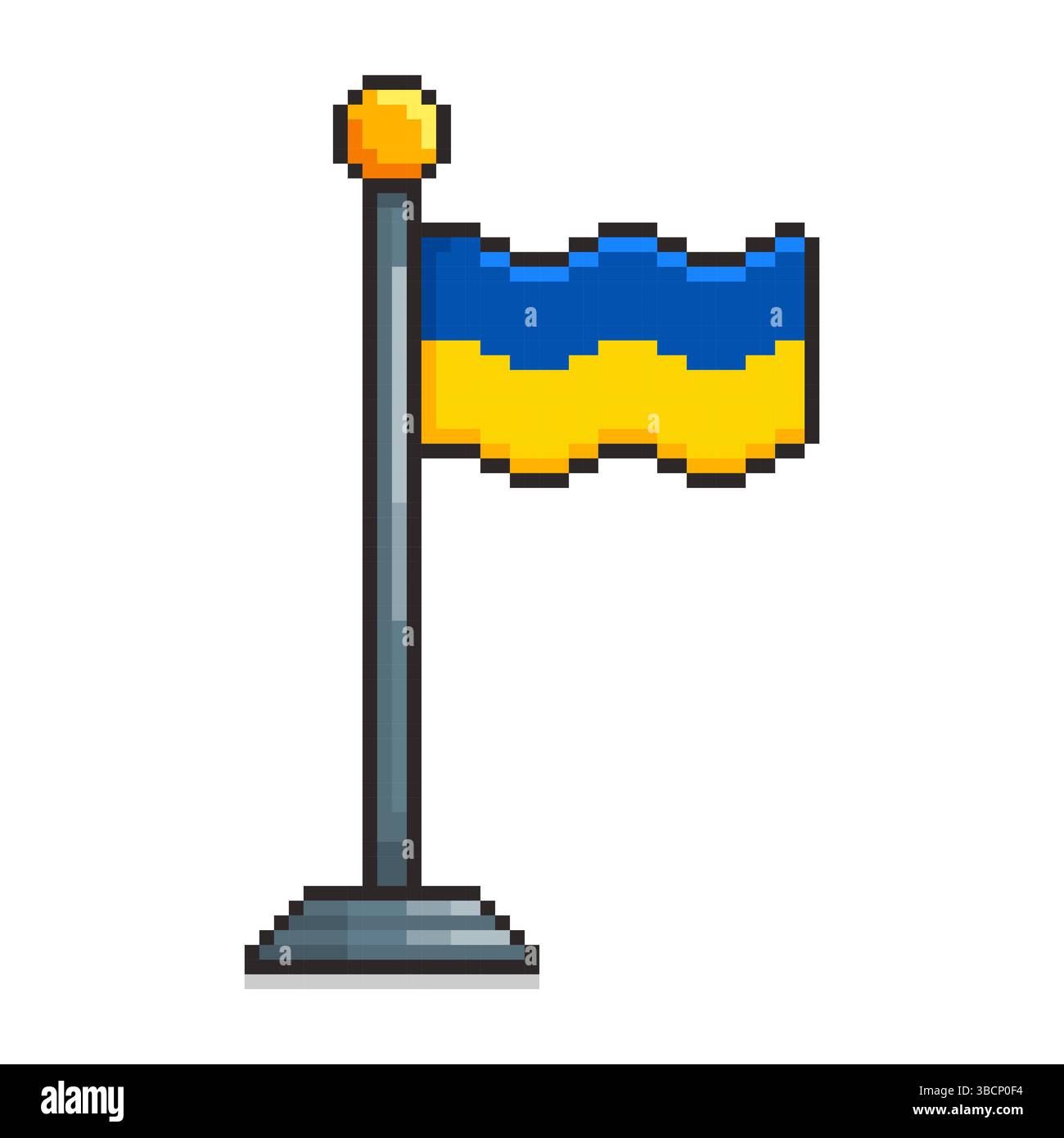 Pixel art Ukraine Flag game asset design Stock Vector Image & Art - Alamy