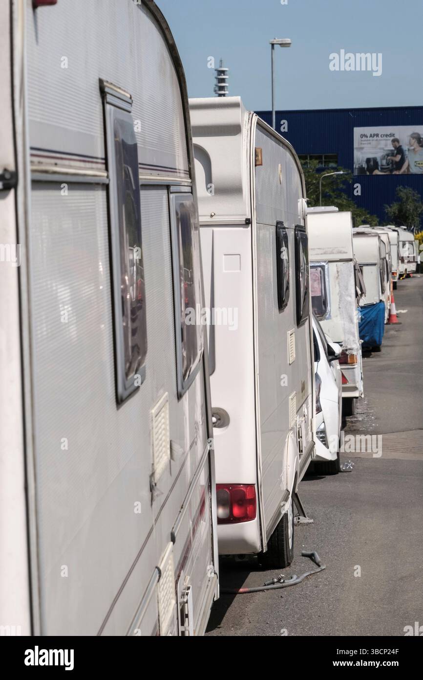 Caravans Near Ikea and the M32 at Easton Bristol UK Van dwelling;cost ...
